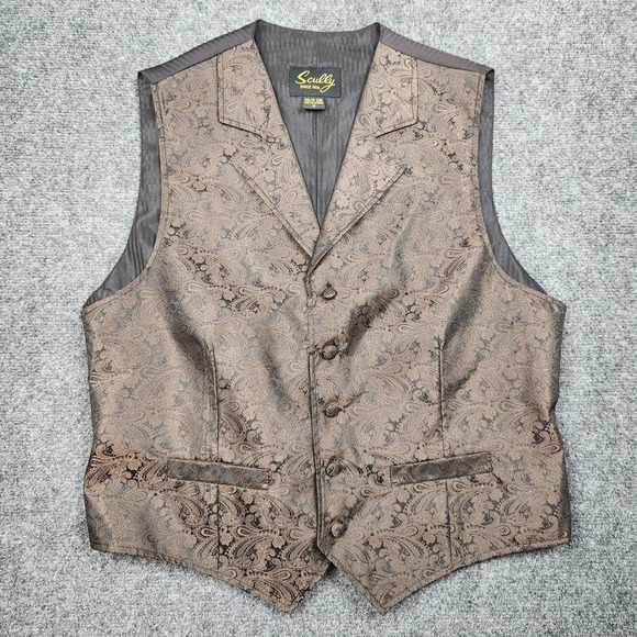 Scully | Jackets & Coats | Scully Vest Mens Medium Paisley Western ...